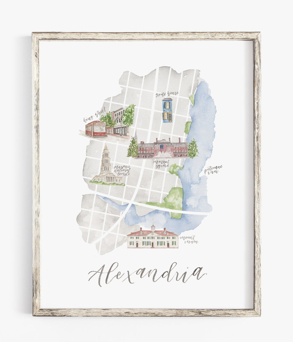 Alexandria Virginia - Map – Me and Mary Shop